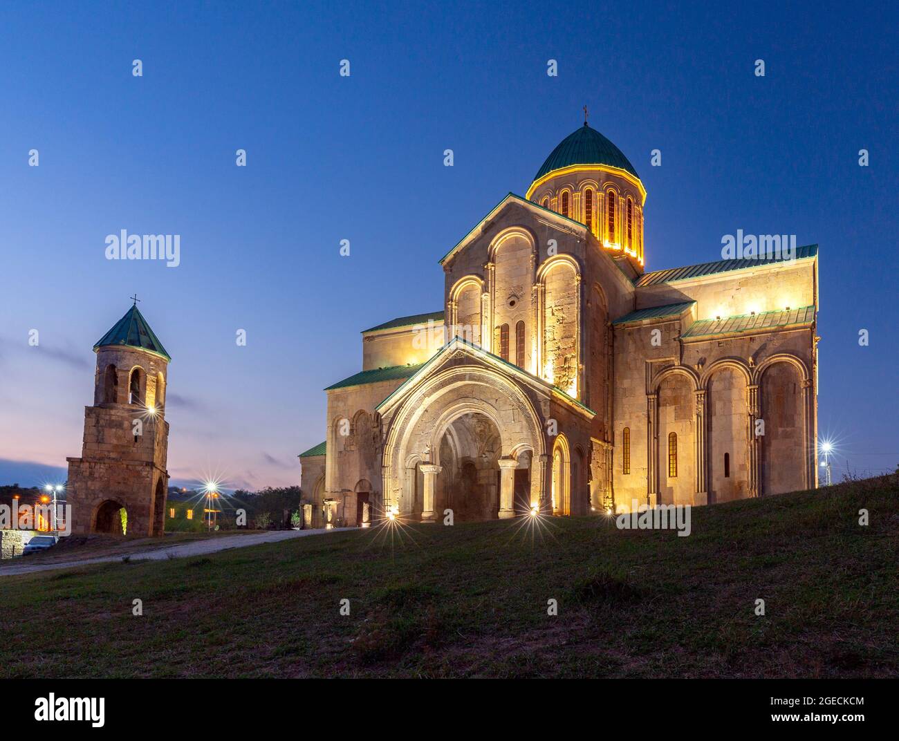 View of the Bagrat temple at sunset. Kutaisi. Georgia Stock Photo - Alamy