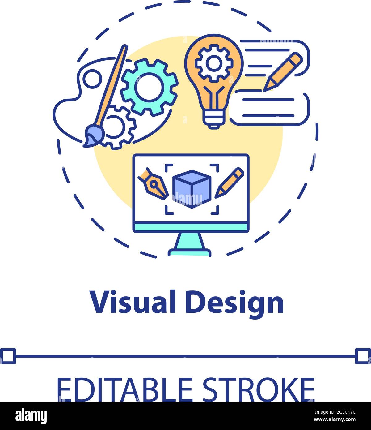Visual design concept icon Stock Vector Image & Art - Alamy