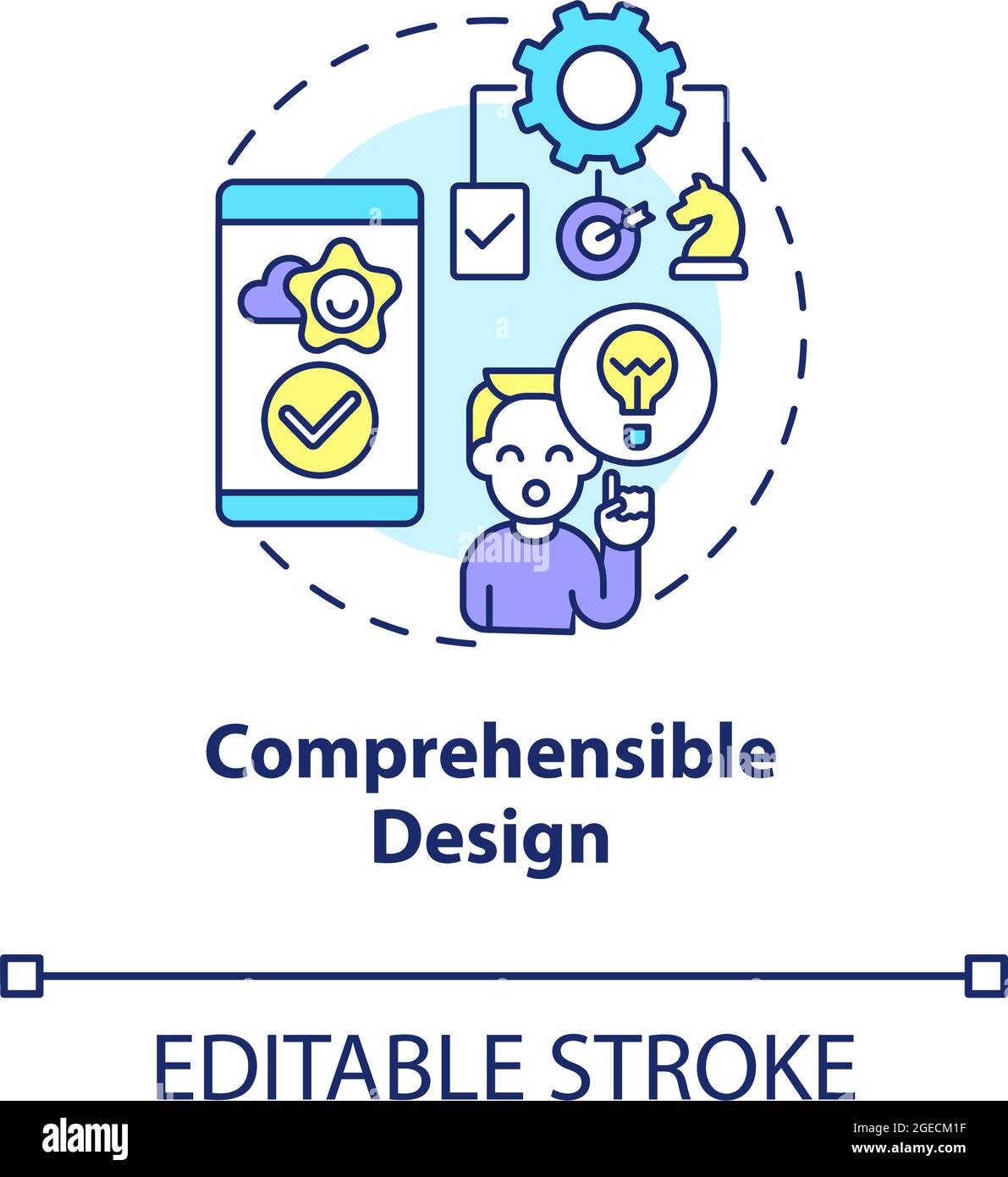 Comprehensible design concept icon Stock Vector Image & Art - Alamy