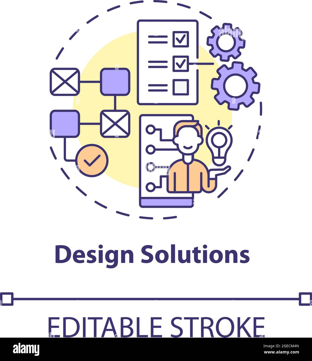 Design solutions concept icon Stock Vector Image & Art - Alamy