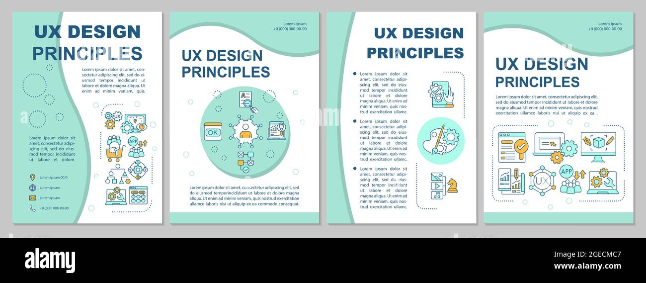 UX design principles brochure template Stock Vector Image & Art - Alamy