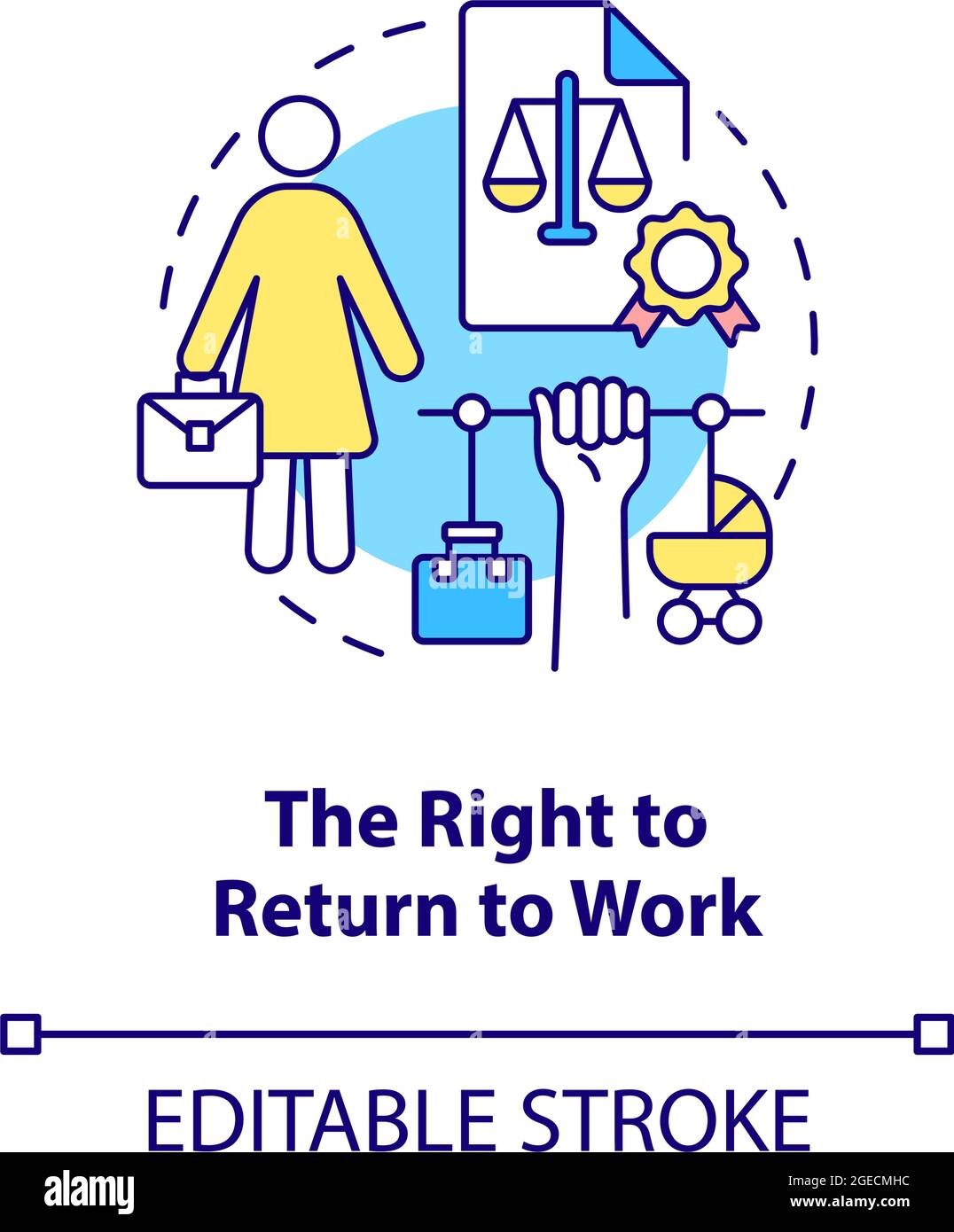 Right to return to work concept icon Stock Vector Image & Art - Alamy