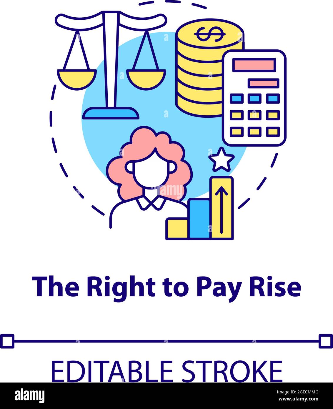 Pay rise concept Stock Vector Images - Alamy