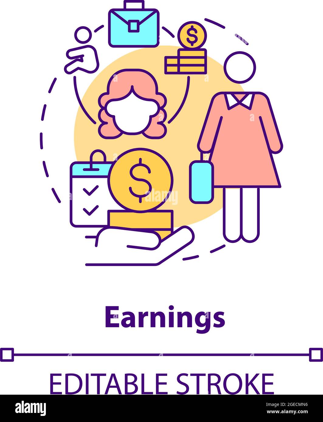 Earnings concept icon Stock Vector Image & Art - Alamy