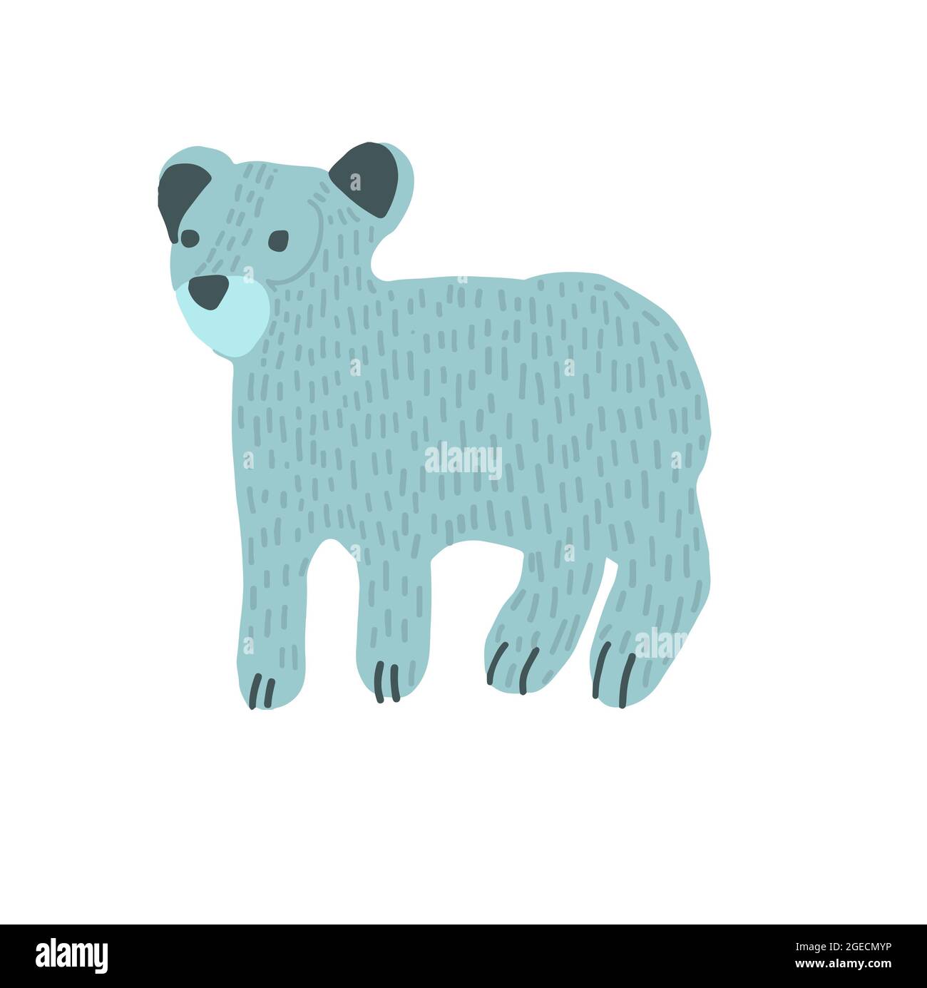 Set of cute cartoon elements. Handdrawn kids clip art collection Stock ...