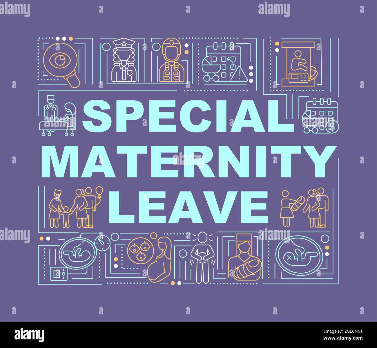 Special maternity leave purple word concepts banner Stock Vector Image ...