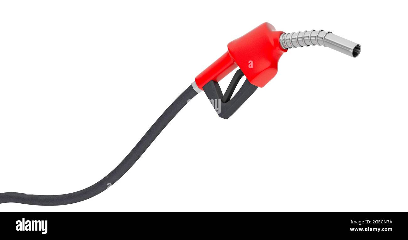 Fuel pump is red. isolated on white background. 3d render Stock Photo ...