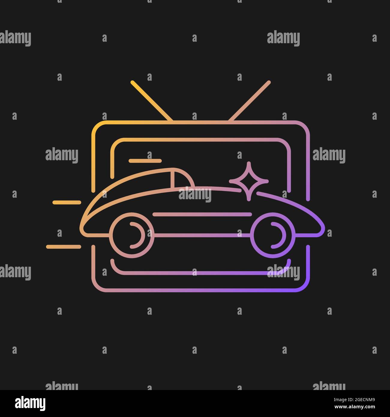 Car racing program gradient vector icon for dark theme Stock Vector ...