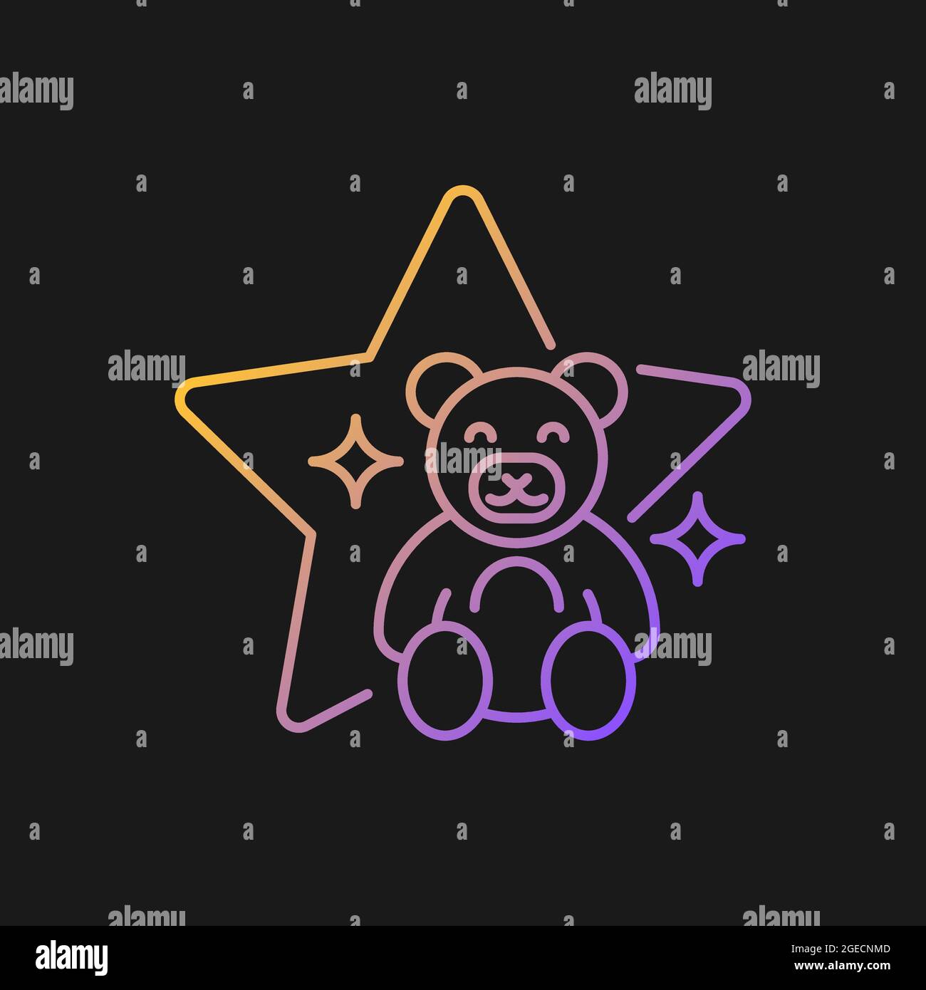 Children show gradient vector icon for dark theme Stock Vector Image ...