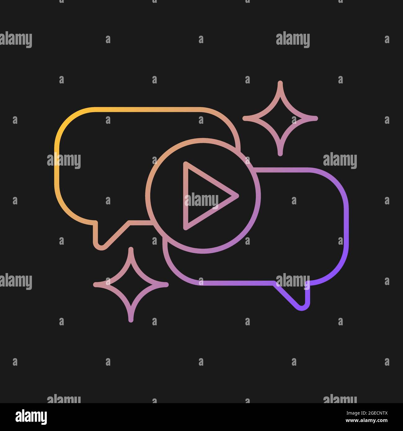 Talk show gradient vector icon for dark theme Stock Vector Image & Art ...