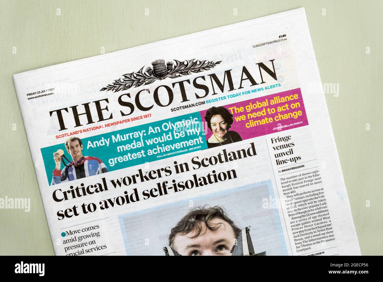 The scotsman newspaper print press hi-res stock photography and images ...