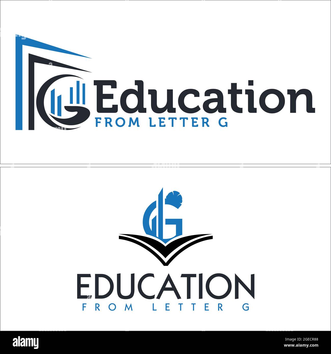 Illustration initial book diagram modern education logo Stock Vector ...