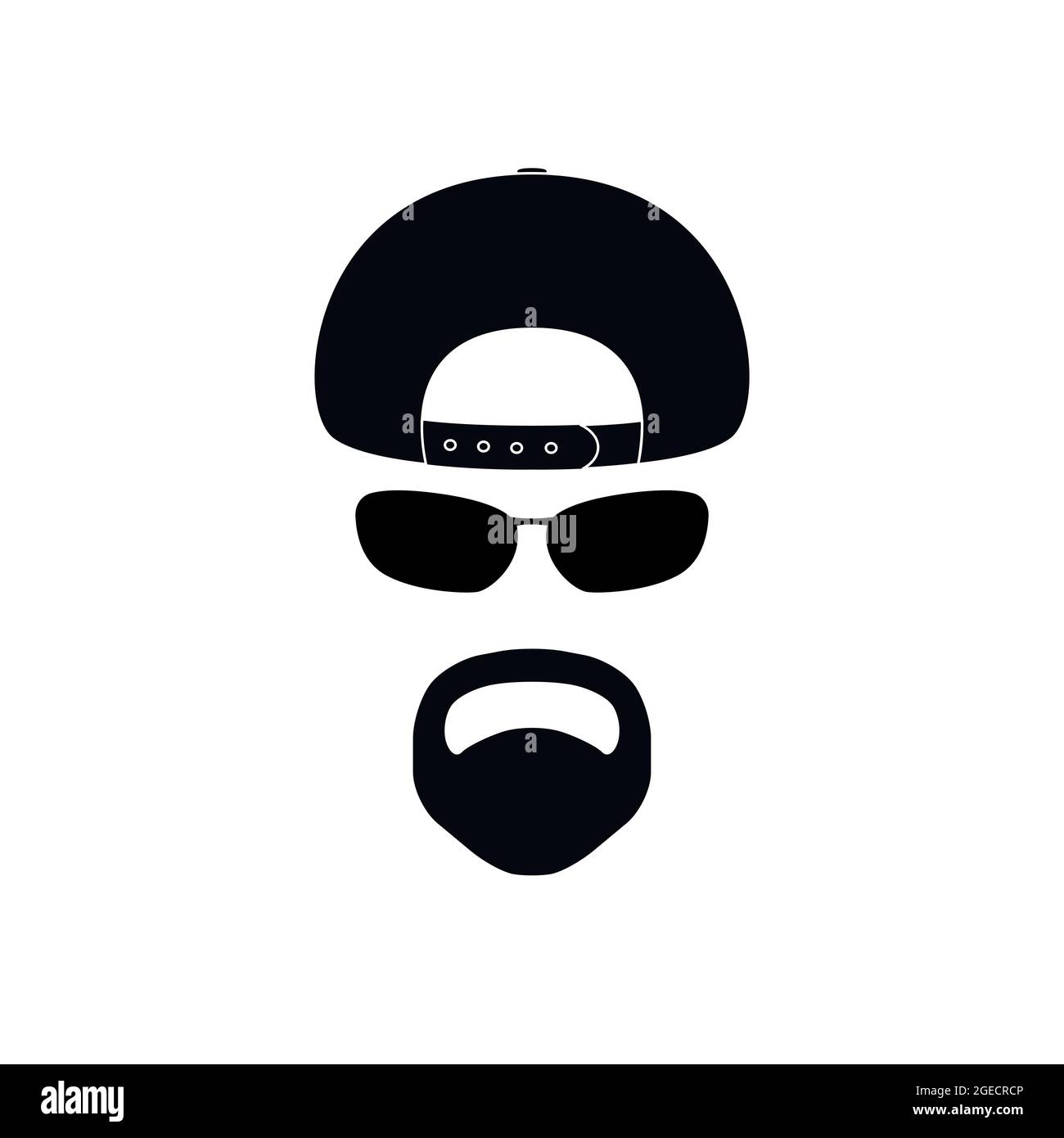 Portrait baseball cap beard Stock Vector Images - Alamy