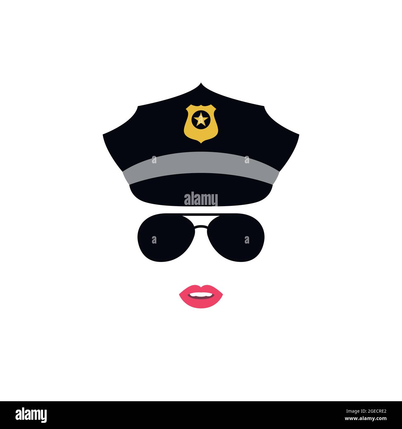 Woman police officer illustration hi-res stock photography and images ...