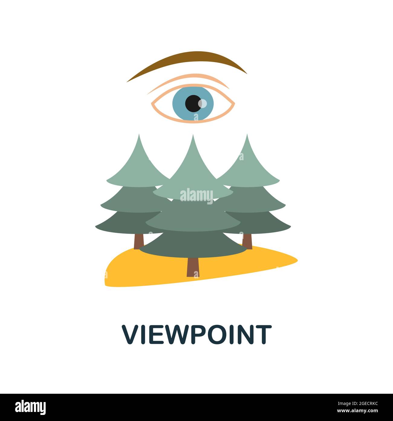 Trail to viewpoint Stock Vector Images - Alamy