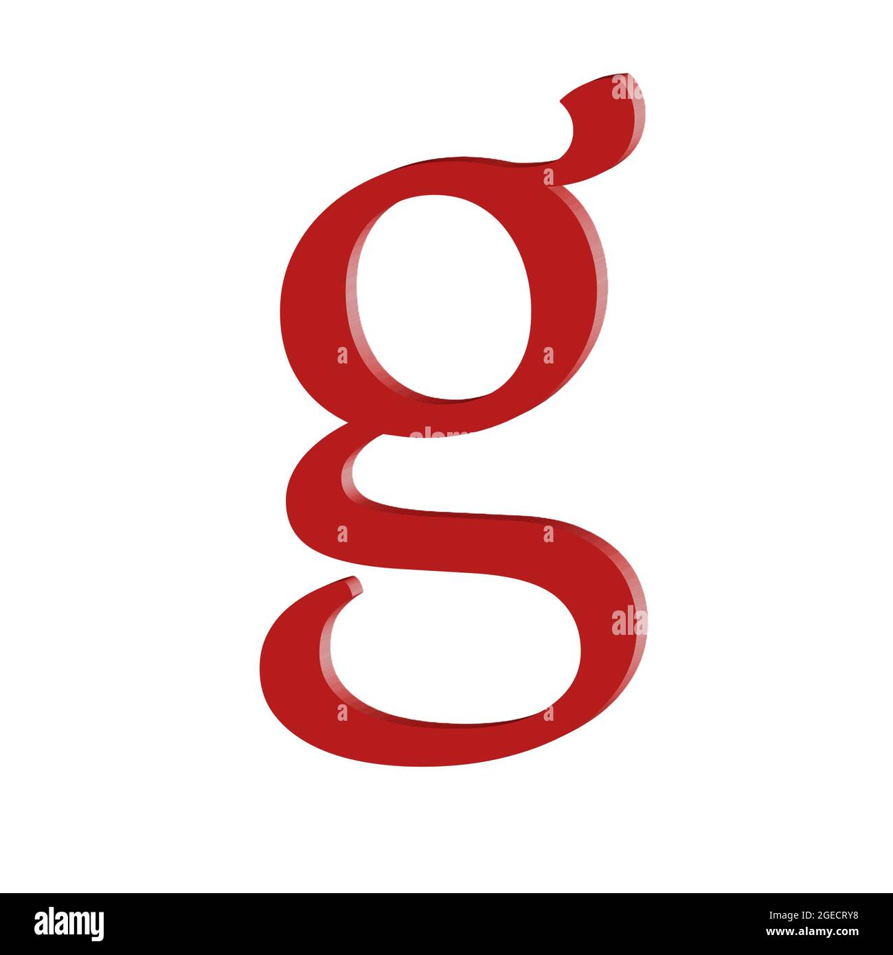 Small letter g colorful 3D alphabets abstract beautiful white ...
