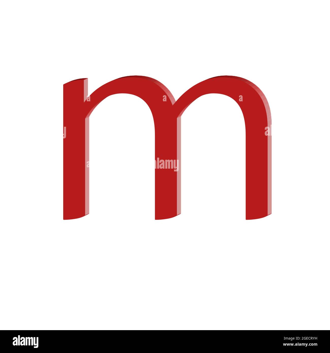 Small letter m colorful 3D alphabets abstract beautiful white ...
