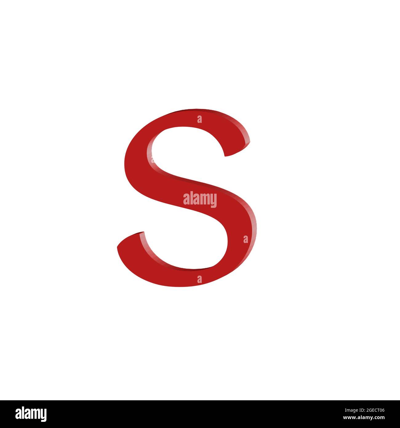 Small letter s colorful 3D abstract beautiful white background Stock ...