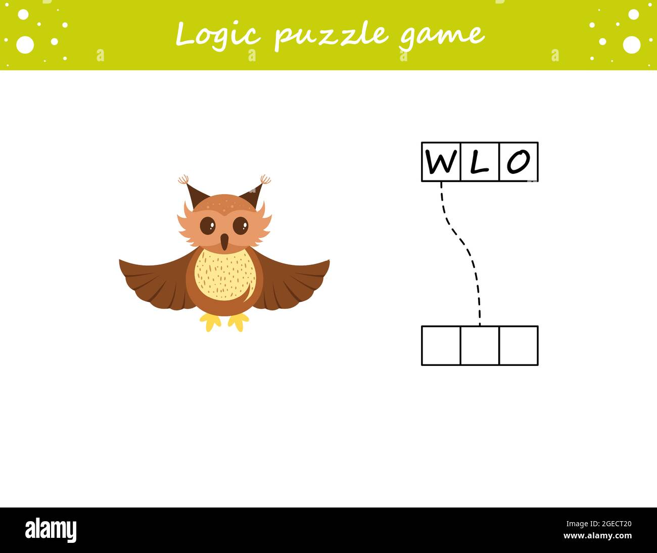 Logic puzzle game. Learning words for kids. Find the hidden name ...