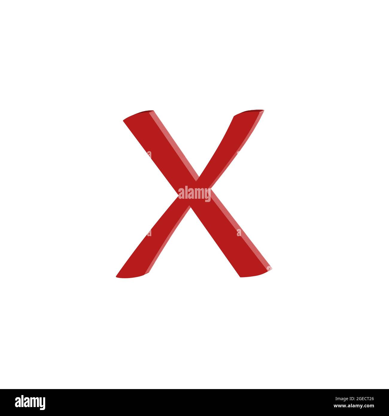 Small letter x colorful 3D abstract beautiful white background Stock ...