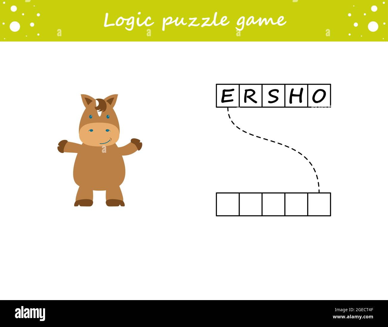Logic puzzle game. Learning words for kids. Find the hidden name ...