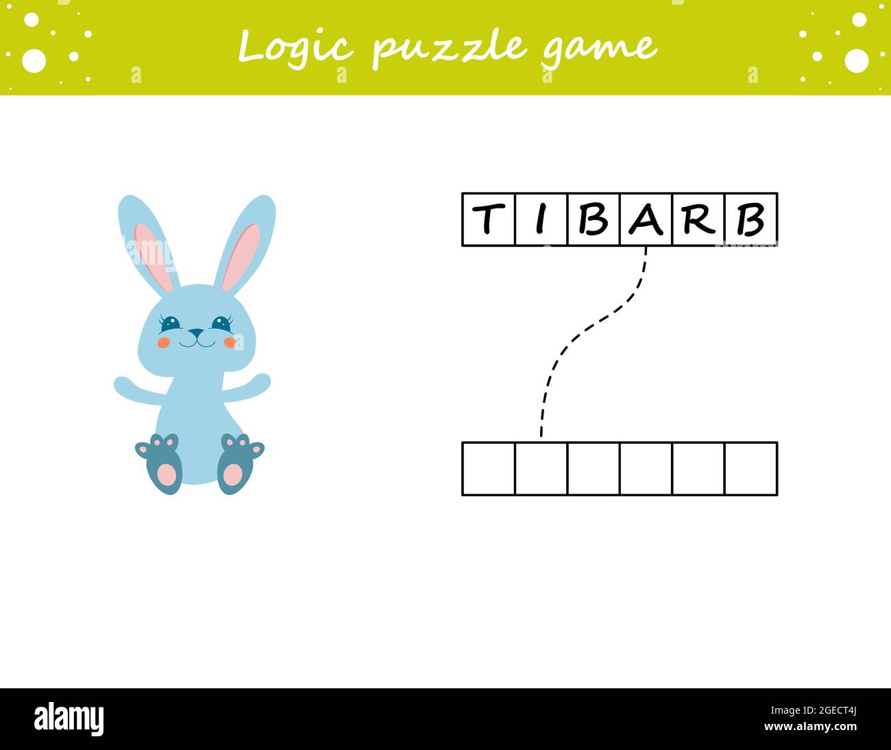 Logic puzzle game. Learning words for kids. Find the hidden name ...