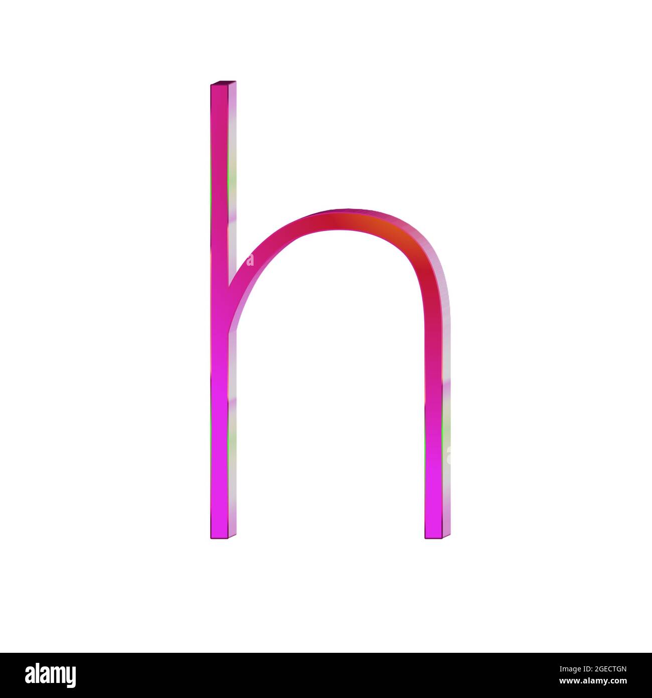 Small letter h colorful 3D alphabets abstract beautiful white ...