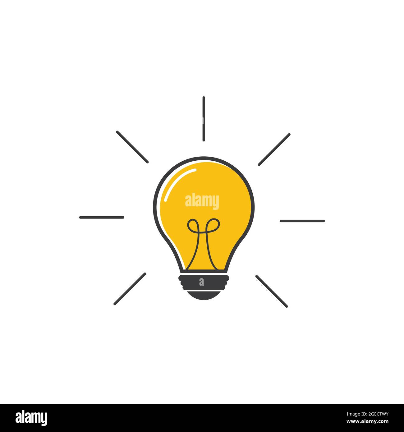light bulb symbol vector design illustration Stock Photo - Alamy