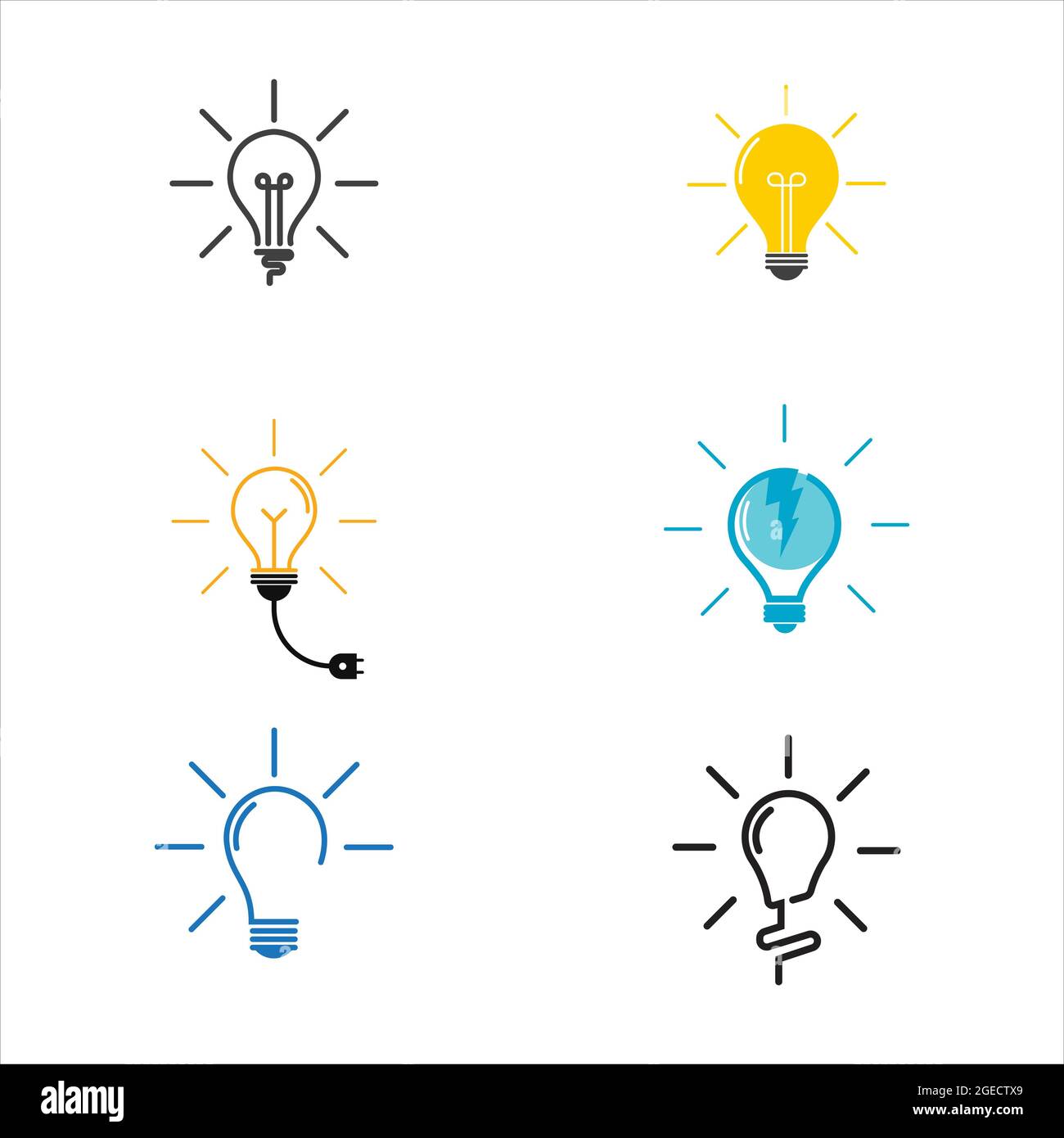 light bulb symbol vector design illustration Stock Photo - Alamy