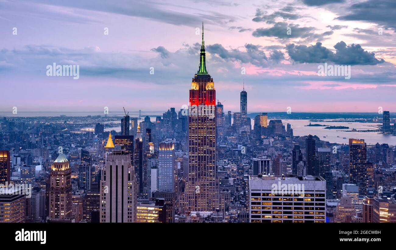 Aerial view of New York, USA cityscape Stock Photo - Alamy