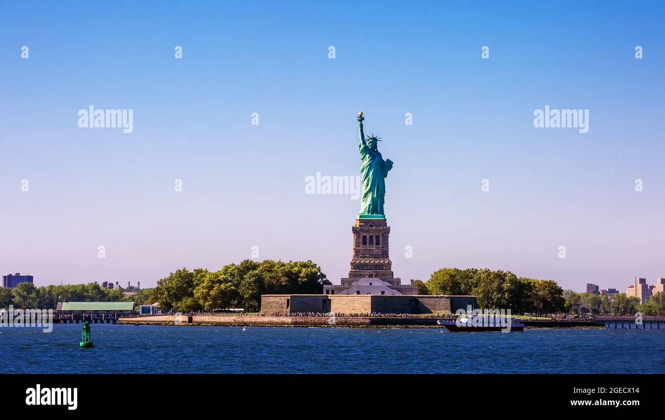 The Statue of Liberty is a colossal neoclassical sculpture on Liberty ...
