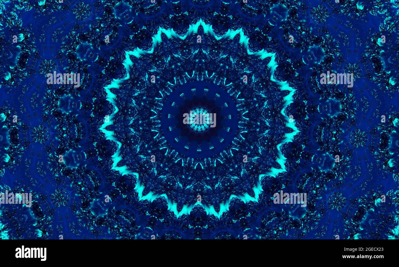 Sea Blue Seamless Nautical Ikat Pattern. Repeated Ceramic Mosaic ...