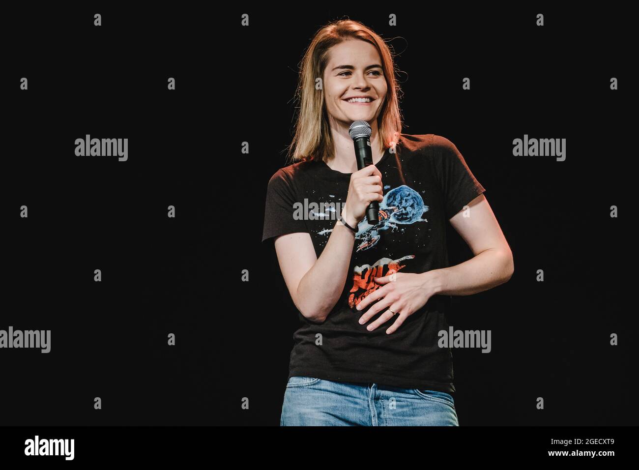 Bern, Switzerland. 14th, August 2021. The Swiss-German comedian Hazel ...