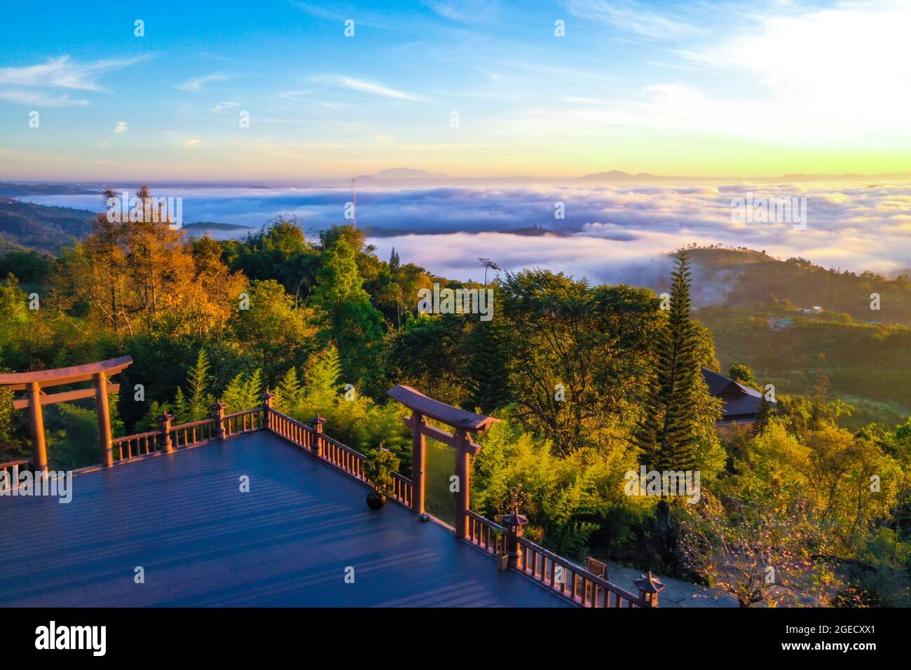 Nice Linh Quy Phap An pagoda in Lam Dong province southern Vietnam ...
