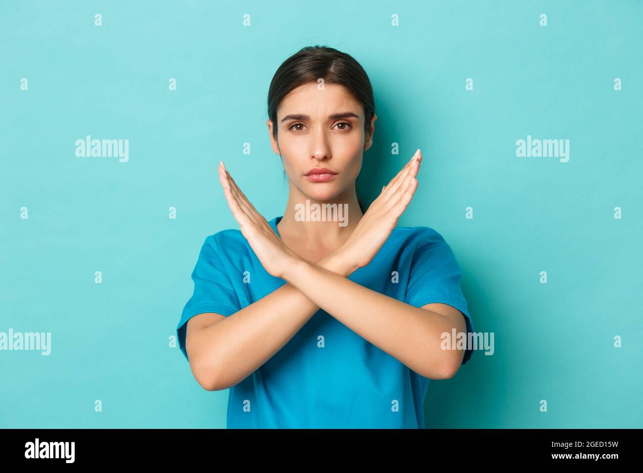 Coronavirus, social distancing and health concept. Close-up of ...