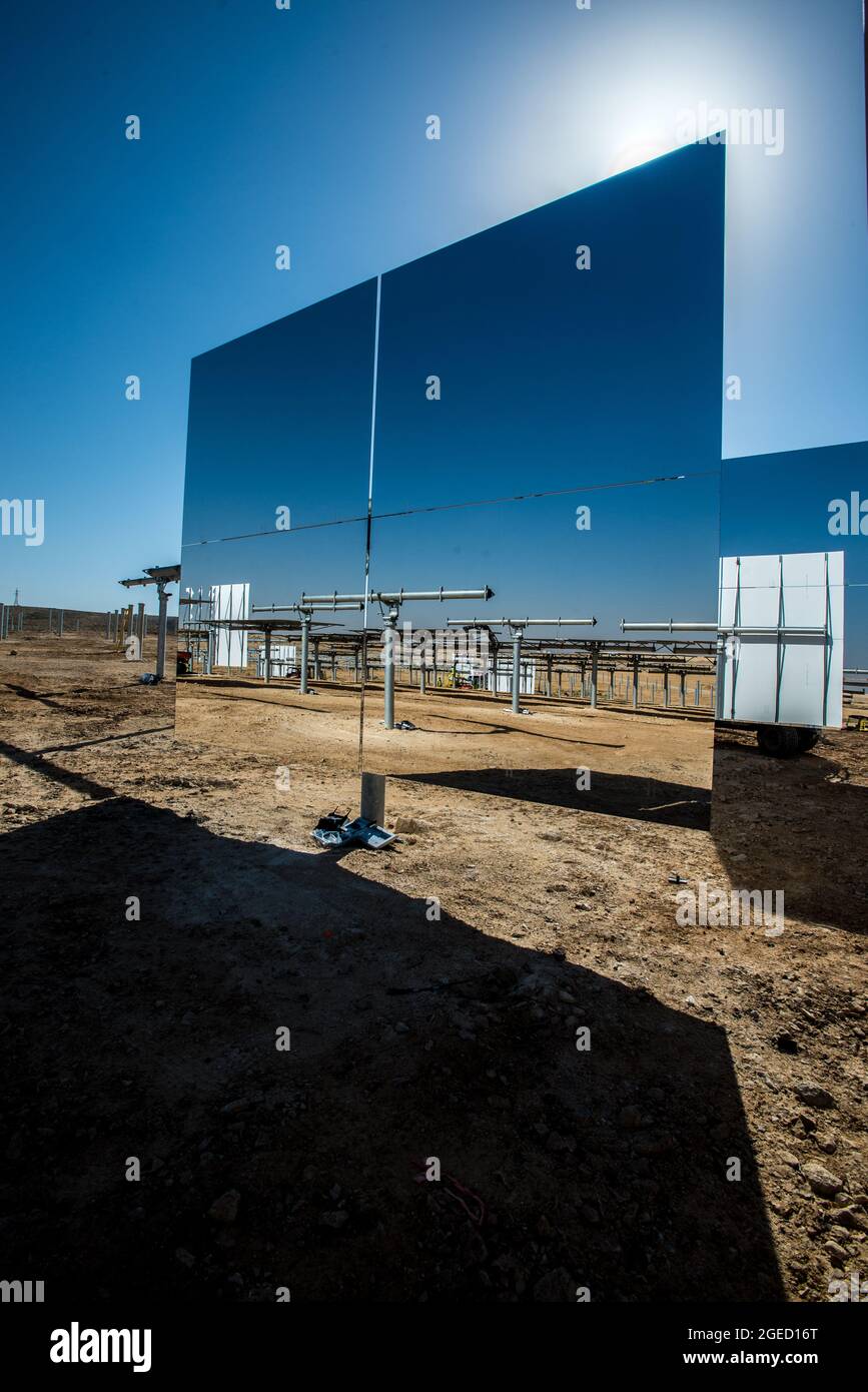 Solar reflectors part of a solar power plant, These reflectors ...
