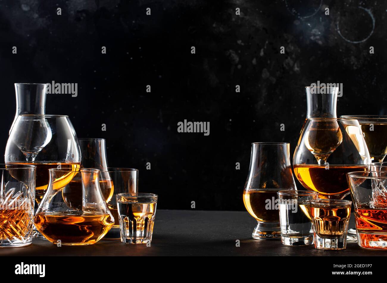 Strong alcohol drinks, hard liquors, spirits and distillates iset in ...