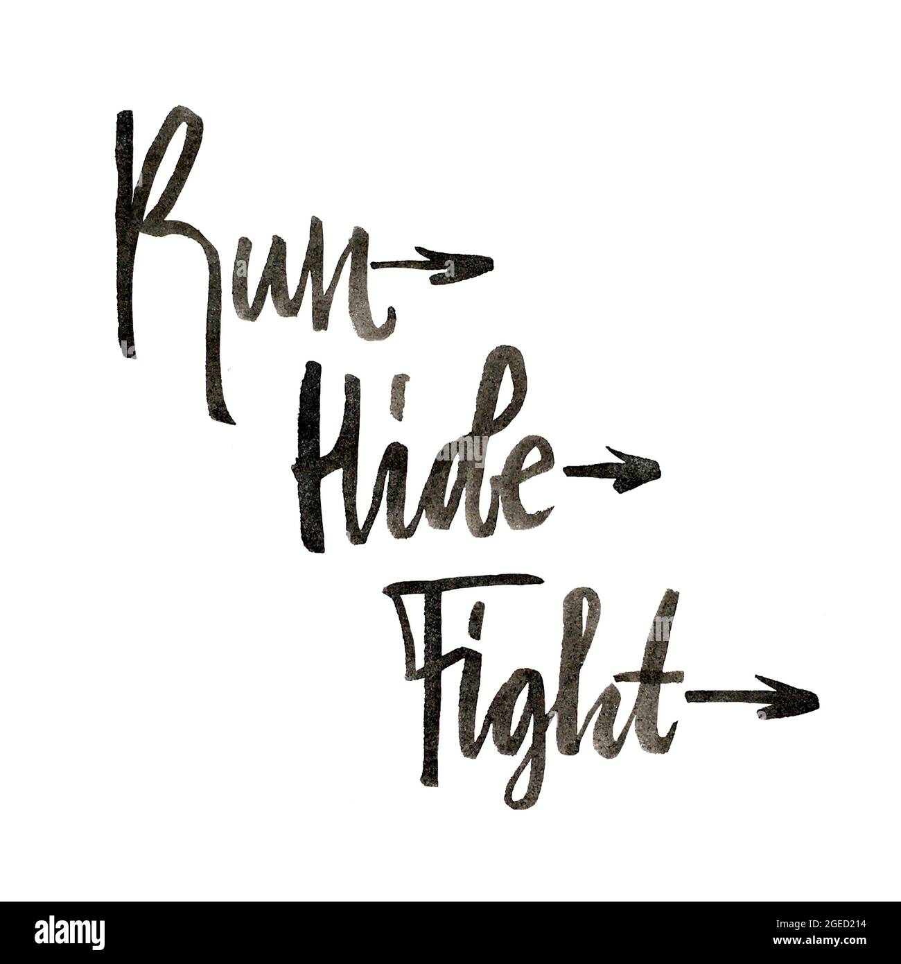 Run hide fight Cut Out Stock Images & Pictures - Alamy