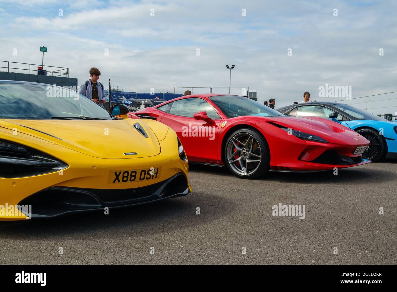 Farnborough, 19th August, 2021. Families and adults alike pose for ...
