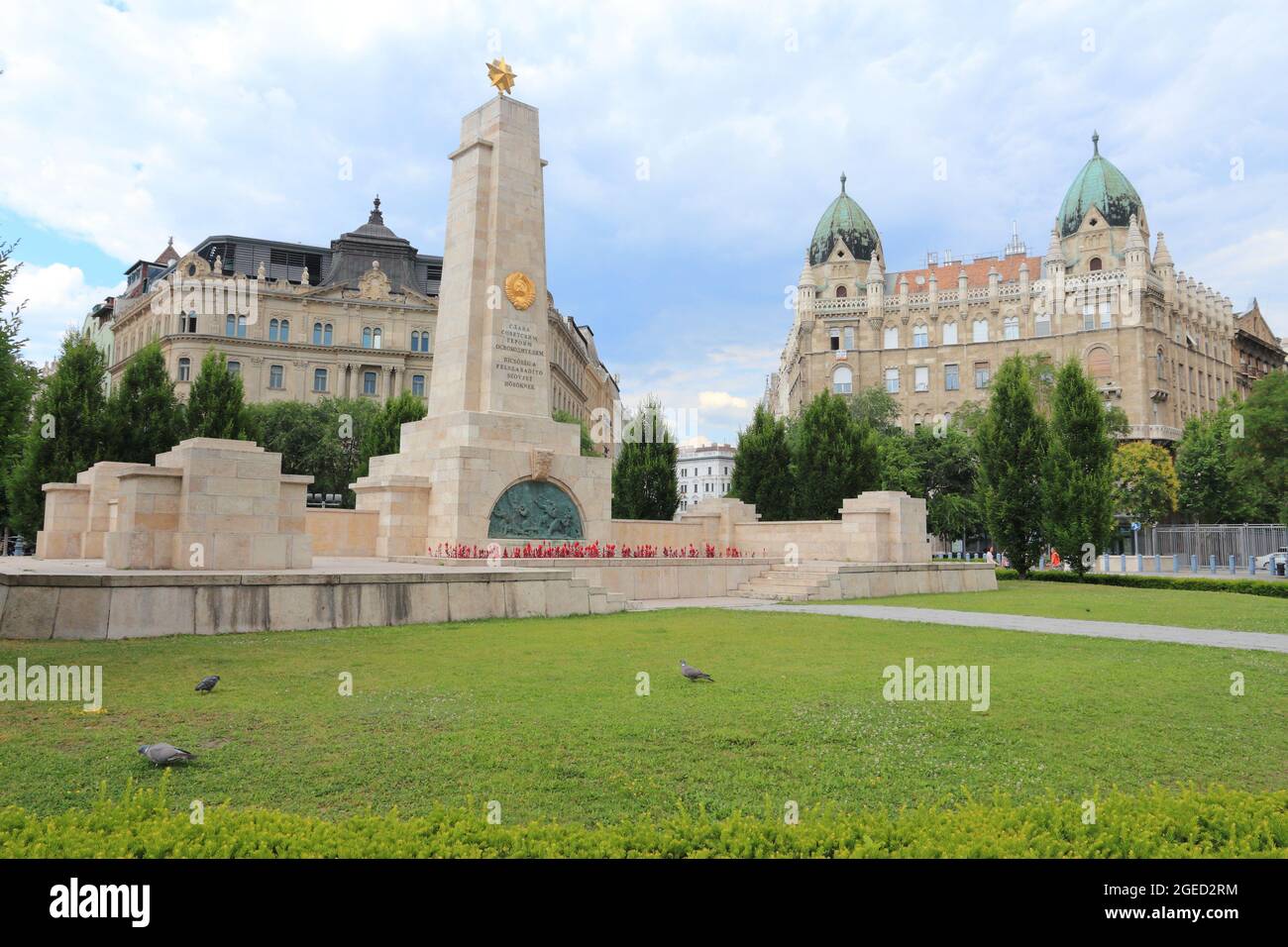BUDAPEST, HUNGARY - JUNE 19, 2014: Liberty Square (Hungarian: Szabadsag ...