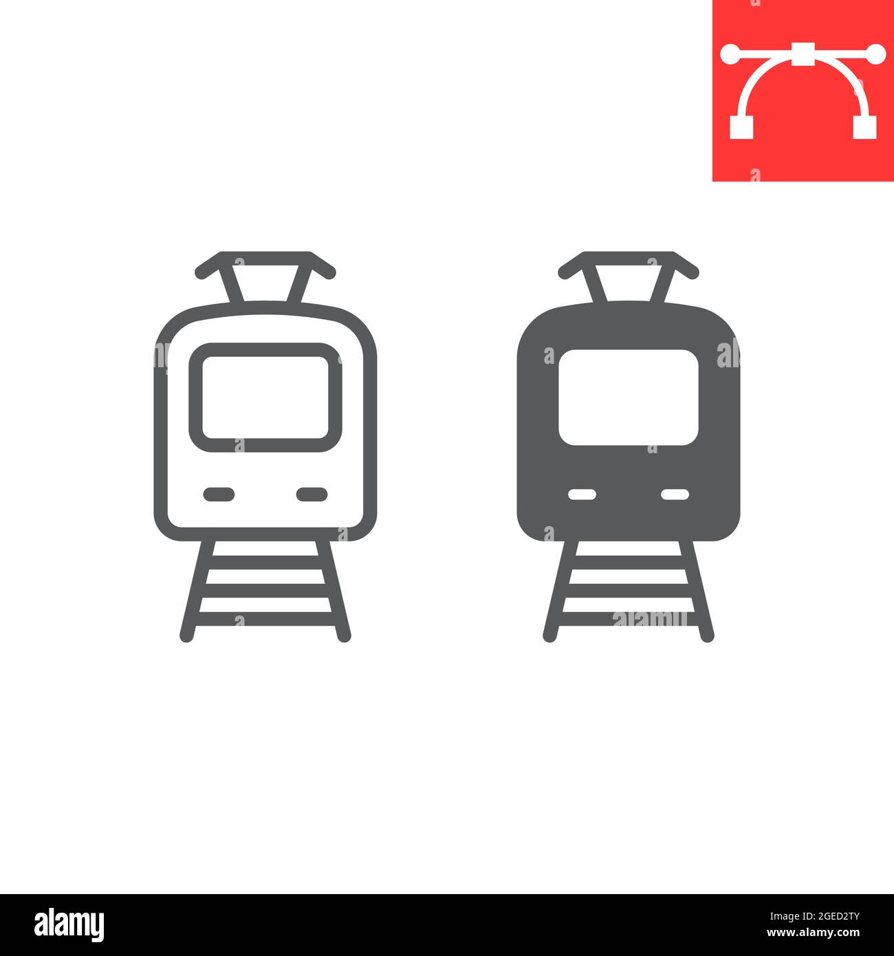 Tram line and glyph icon Stock Vector Image & Art - Alamy