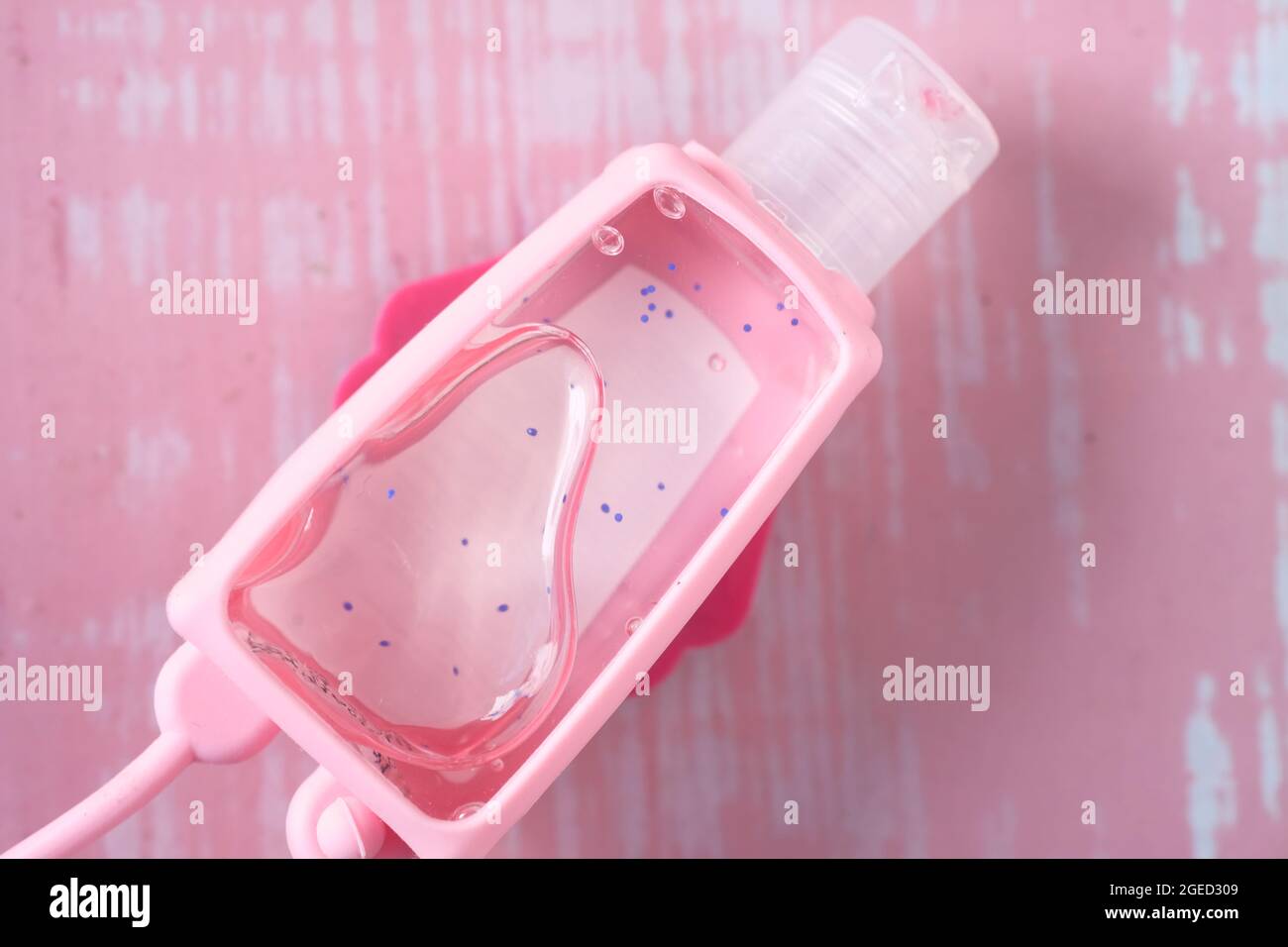 Pink sanitizer bottle hi-res stock photography and images - Alamy