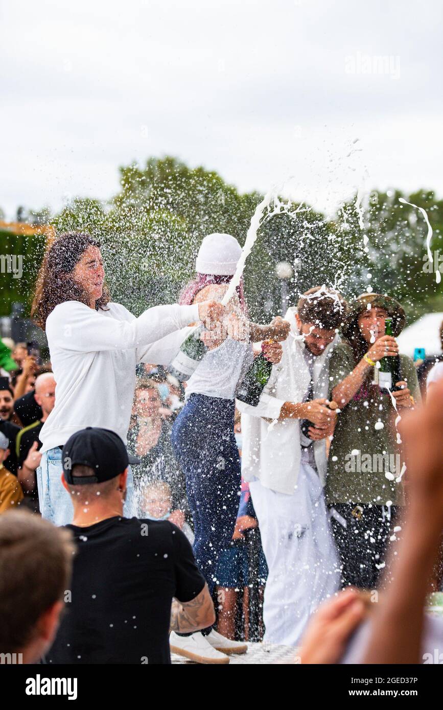 Charlotte Hym celebrates after the 2021 Red Bull Paris Conquest, on ...