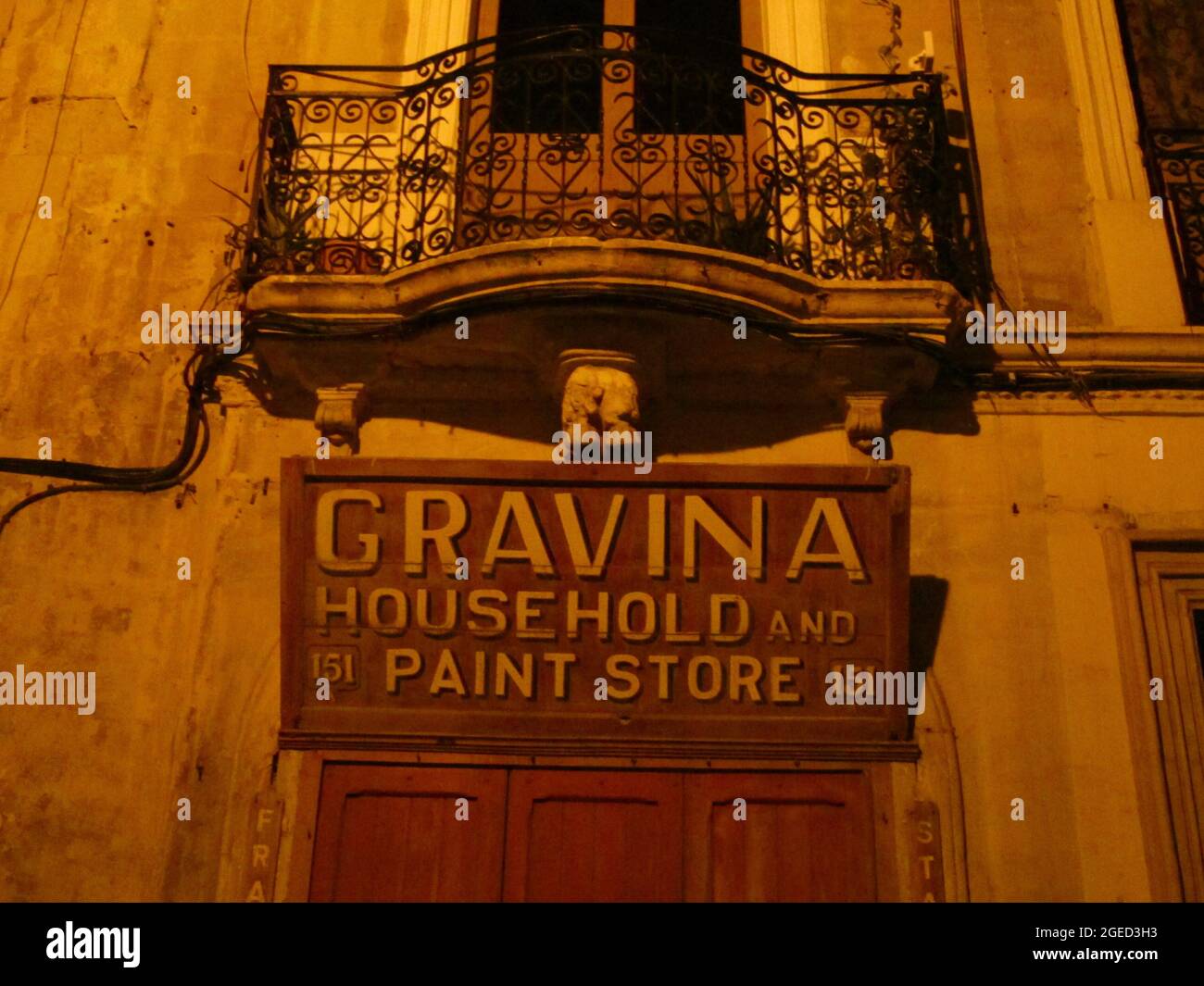 VALLETTA, MALTA - Oct 05, 2013: An old traditional paint store and shop ...