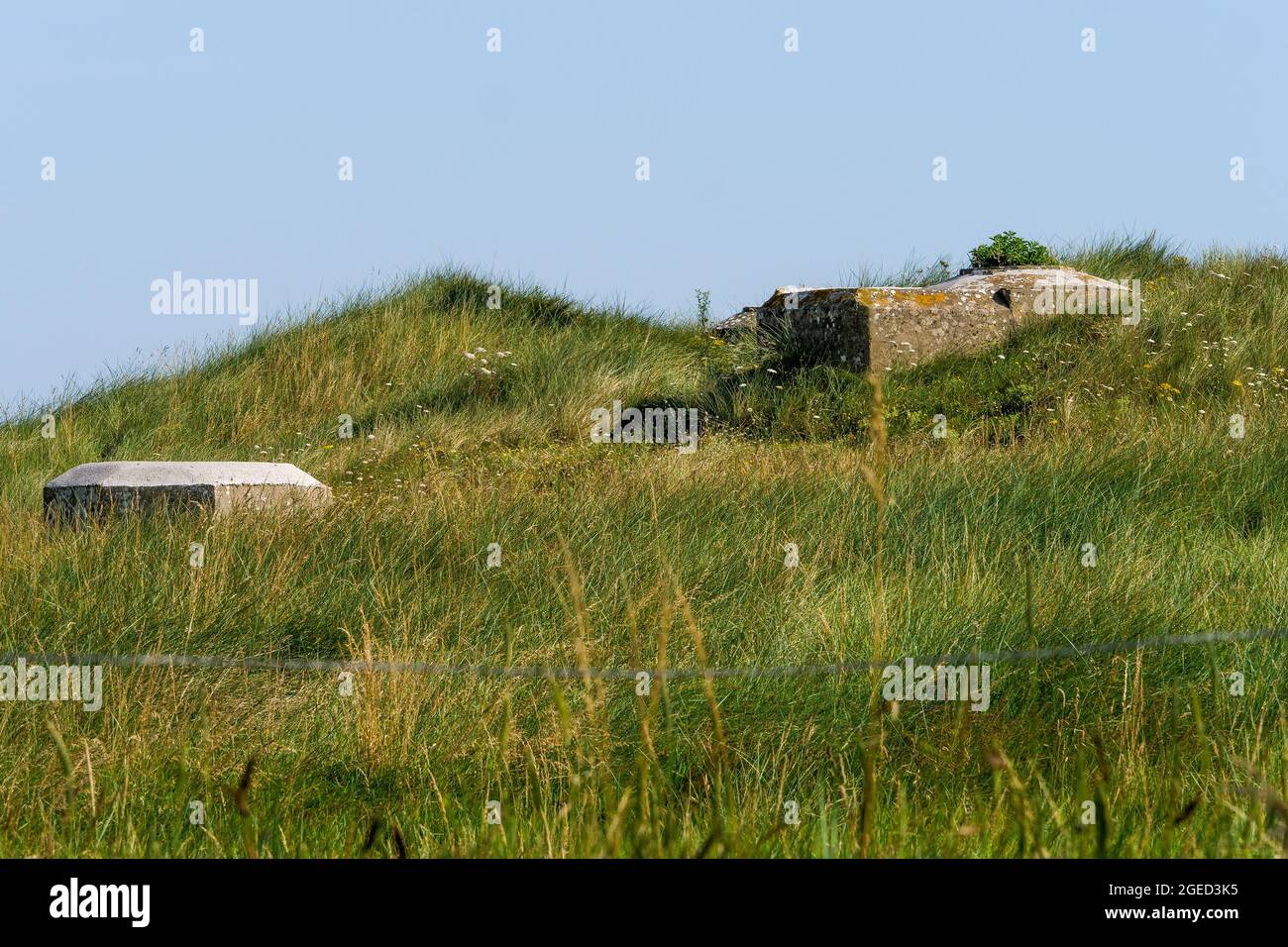 German WWII blockhaus, Utah Beach, Manche department, Cotentin ...
