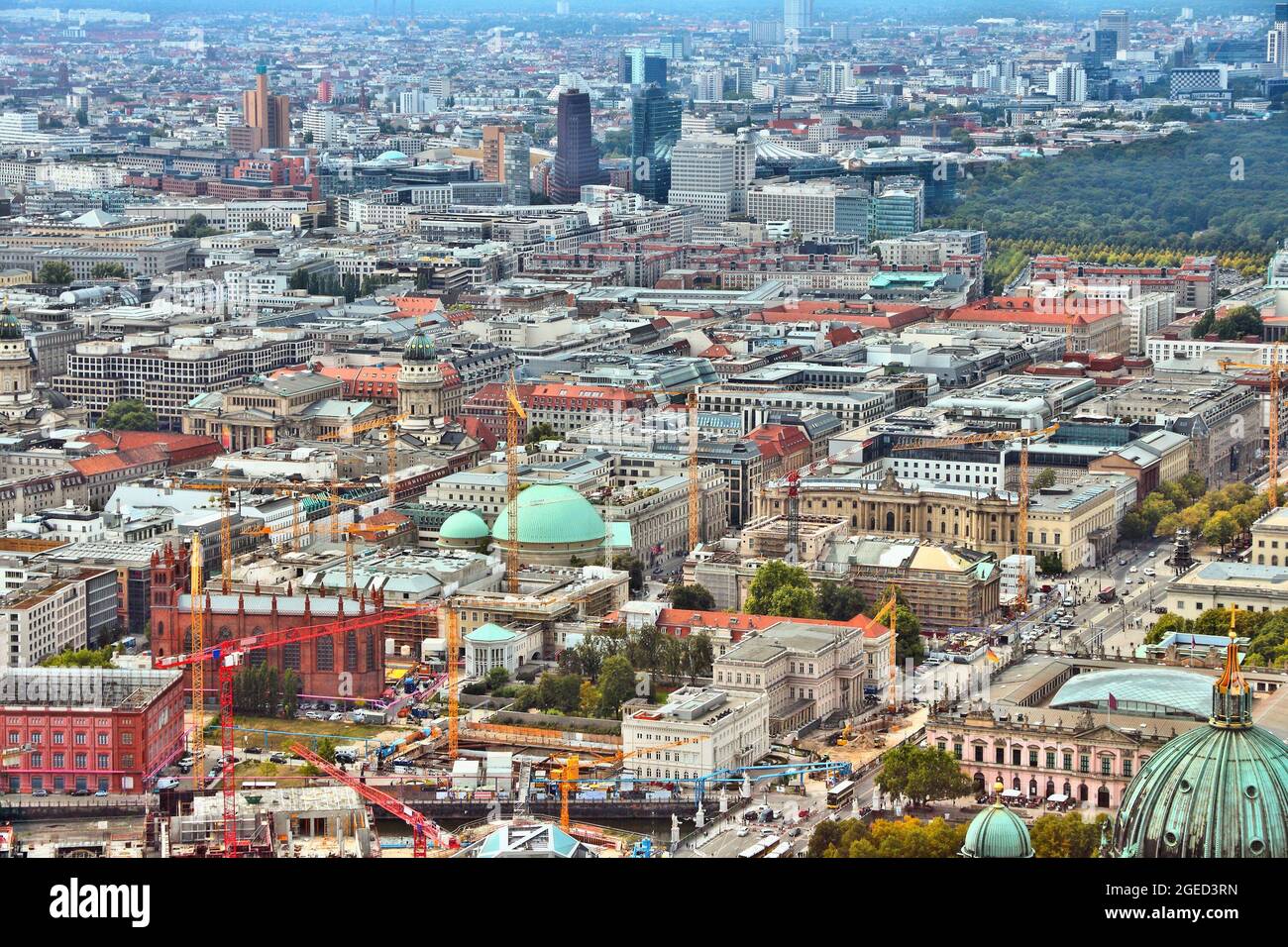 Berlin Mitte district in Germany. Berlin aerial view with ...