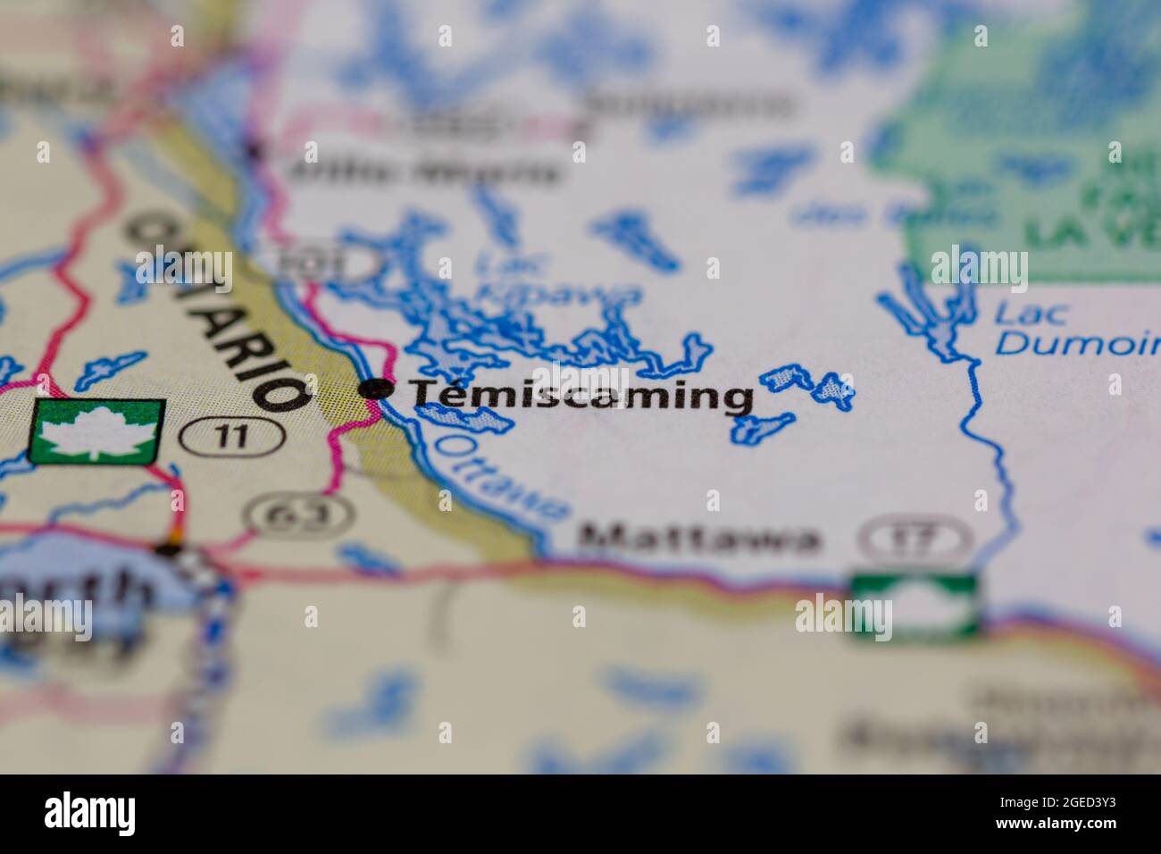 Map of temiscaming quebec hi-res stock photography and images - Alamy