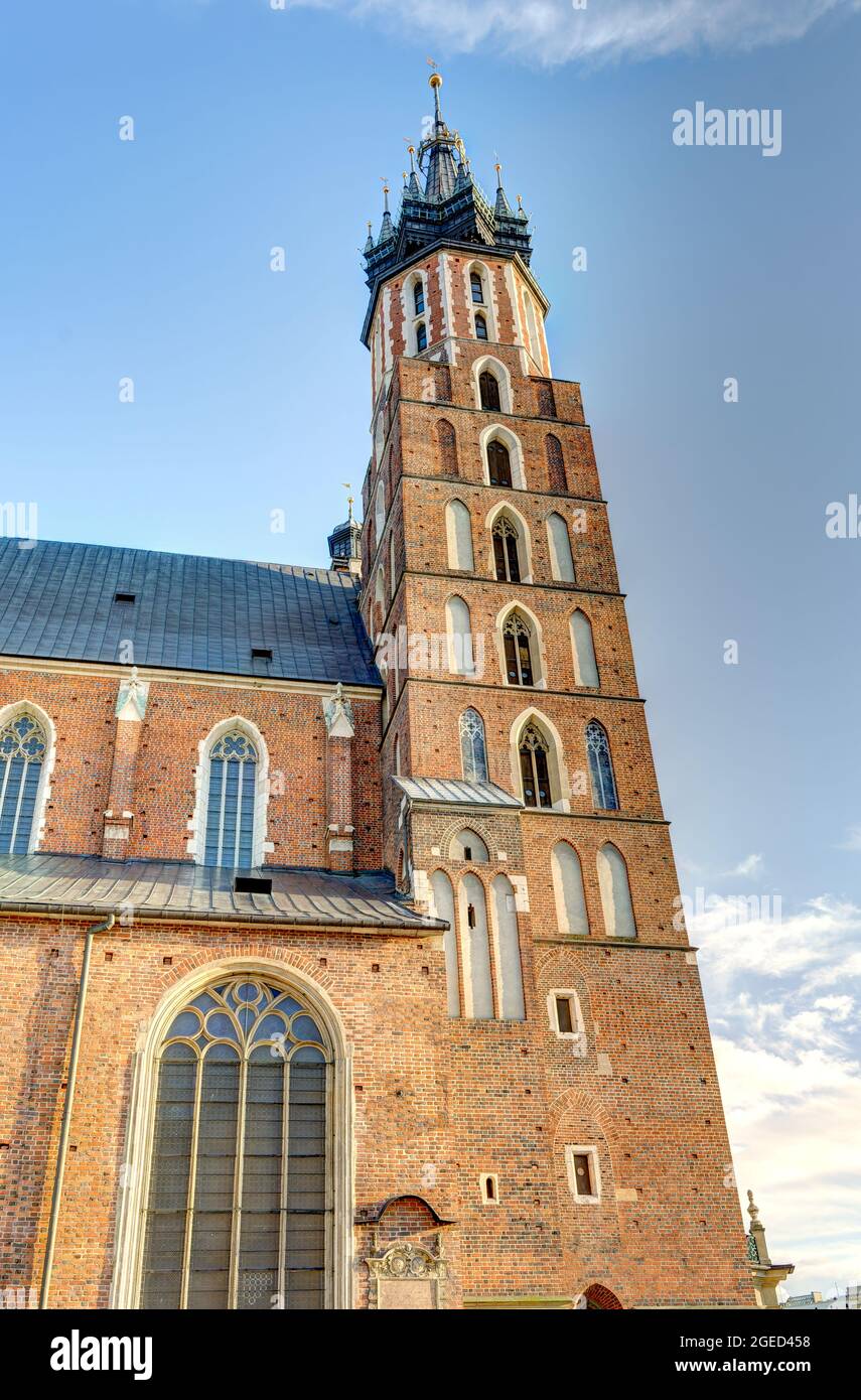 Krakow Old Town in sunny weather, HDR Image Stock Photo - Alamy