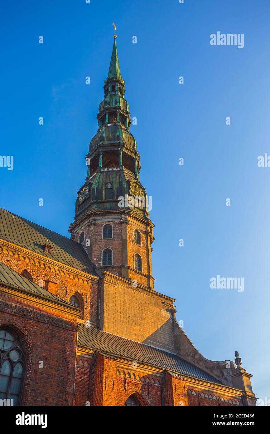 Riga St. Peter's Church - the tallest peak in Riga, is one the oldest ...