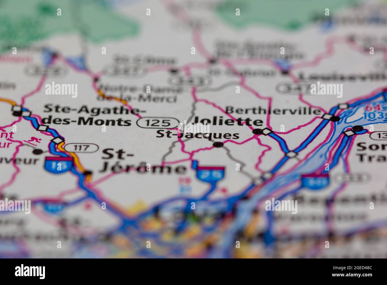 Map of st jacques quebec hi-res stock photography and images - Alamy